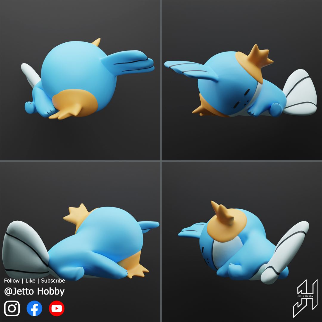 STL file Mudkip STL set (1/5 Scale Pokemon) 🐉・3D print model to ...