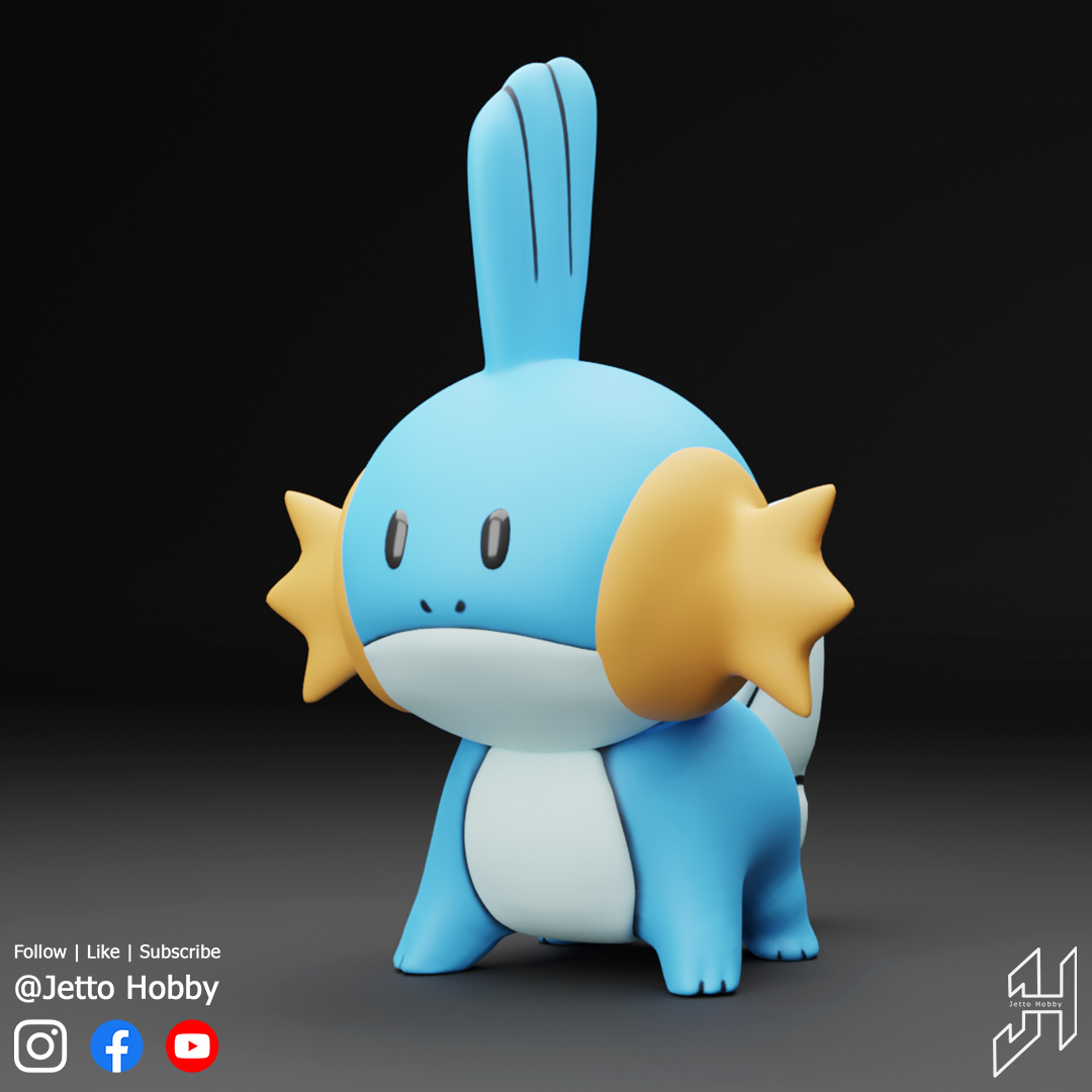 STL file Mudkip STL set (1/5 Scale Pokemon) 🐉・3D print model to ...