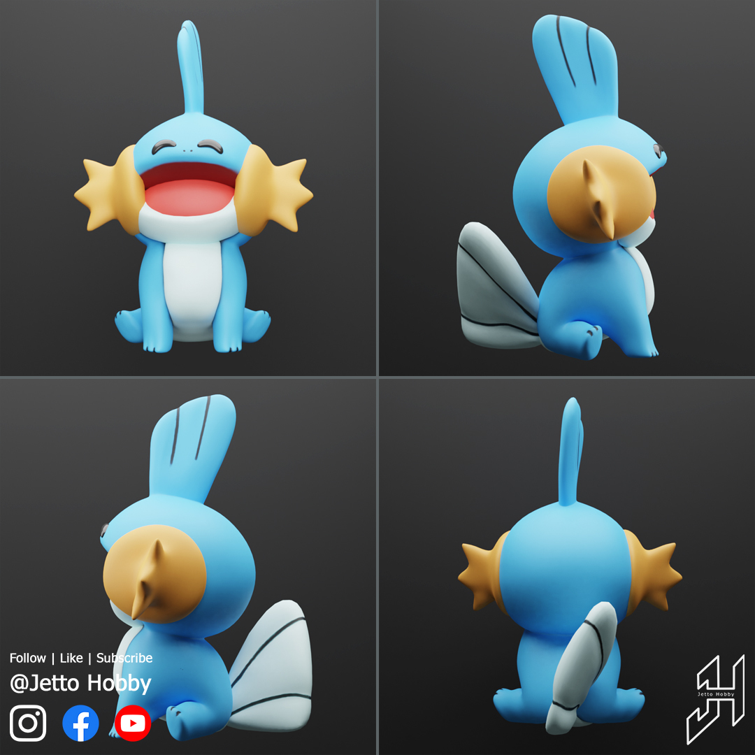 STL file Mudkip STL set (1/5 Scale Pokemon) 🐉・3D print model to ...