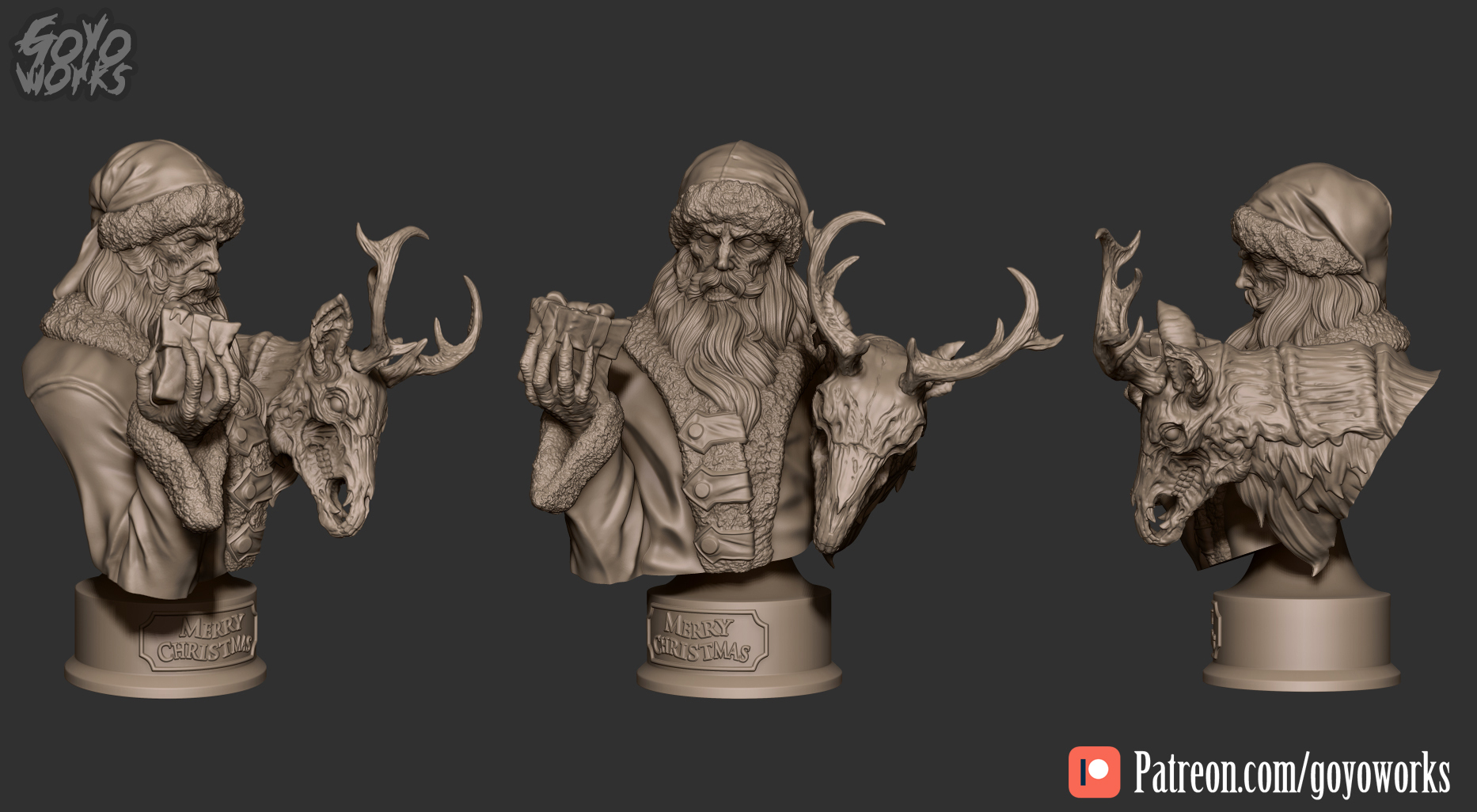 3D file UNDEAD collection - Santa and Rudolph・3D printable model to ...