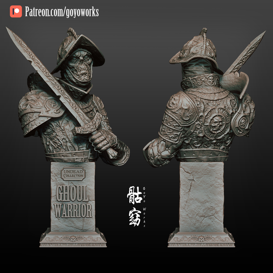 Download STL file Undead Collection 'Ghoul Warrior' • 3D printable ...