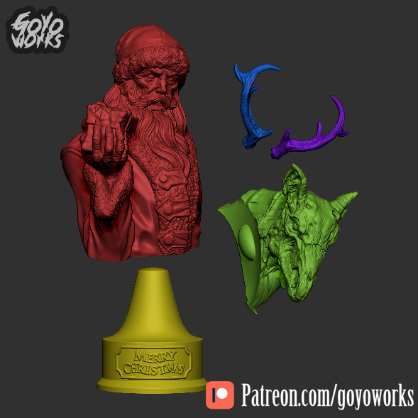 3D file UNDEAD collection - Santa and Rudolph・3D printable model to ...