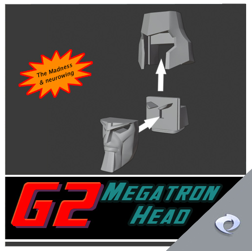 STL file G2 Megatron replacement head. 🤖・3D print design to download・Cults