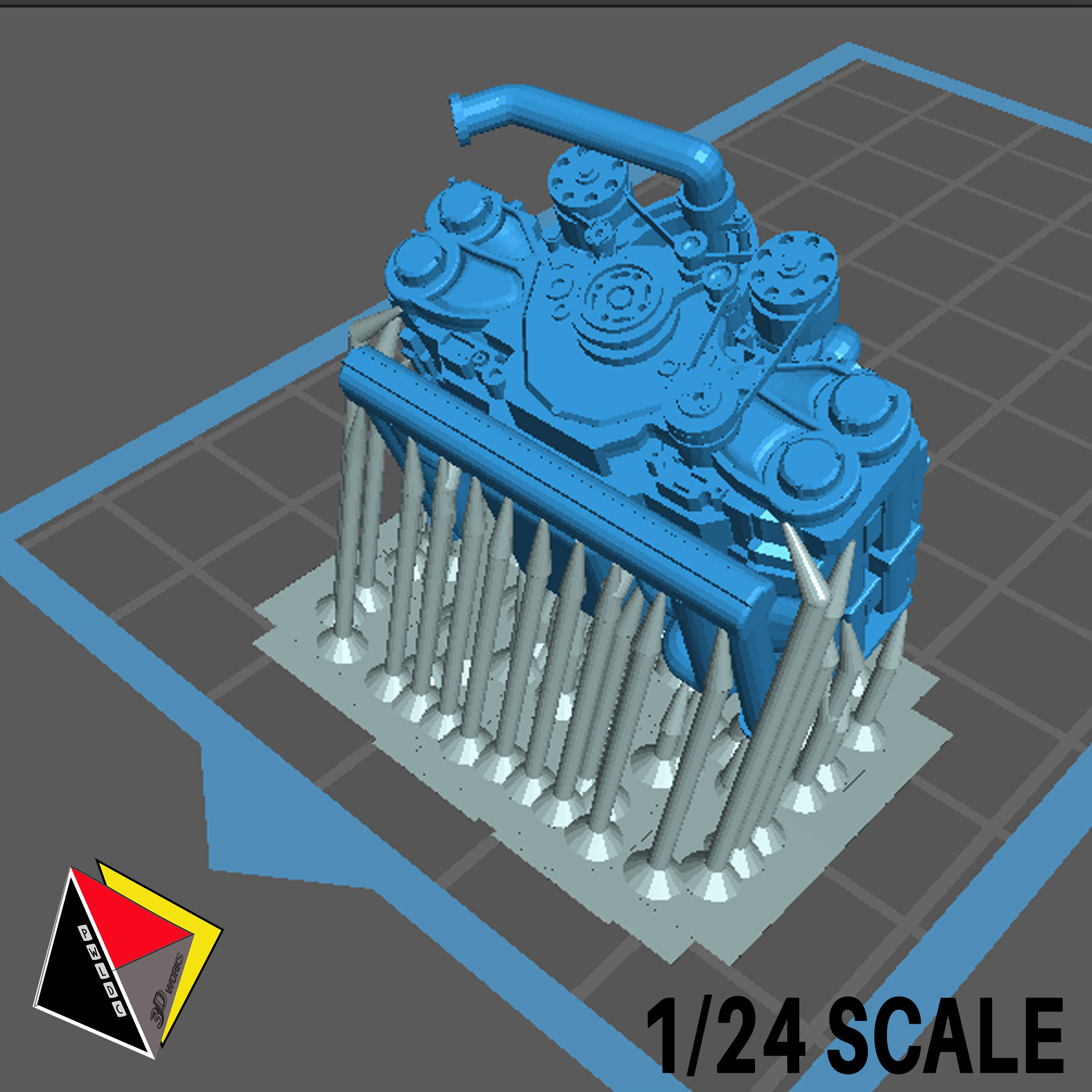 STL file 1/24 Scale Engine D4S Boxer Subaru Toyota Scion Frs・3D printer ...