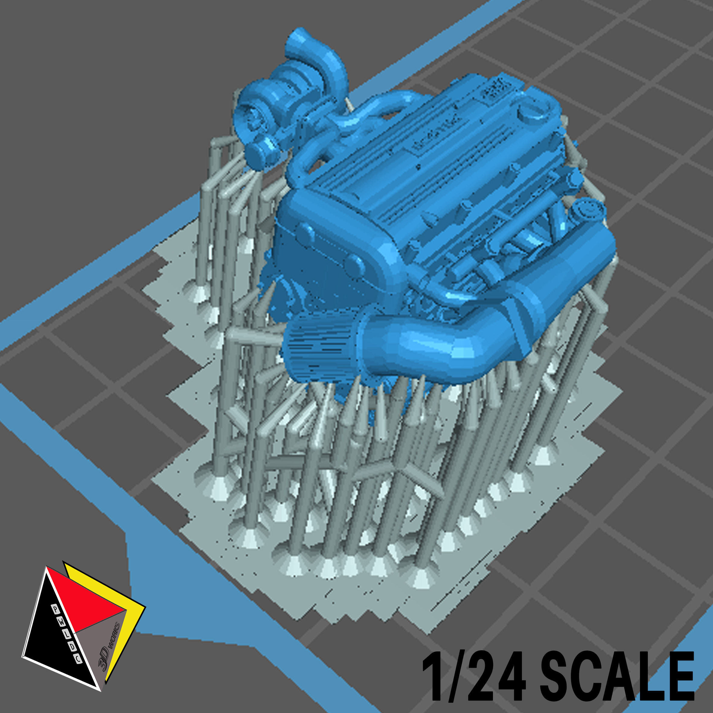STL file 1/24 Scale Z22SE Engine Vauxhall Opel Turbo Engine 🚗・3D ...