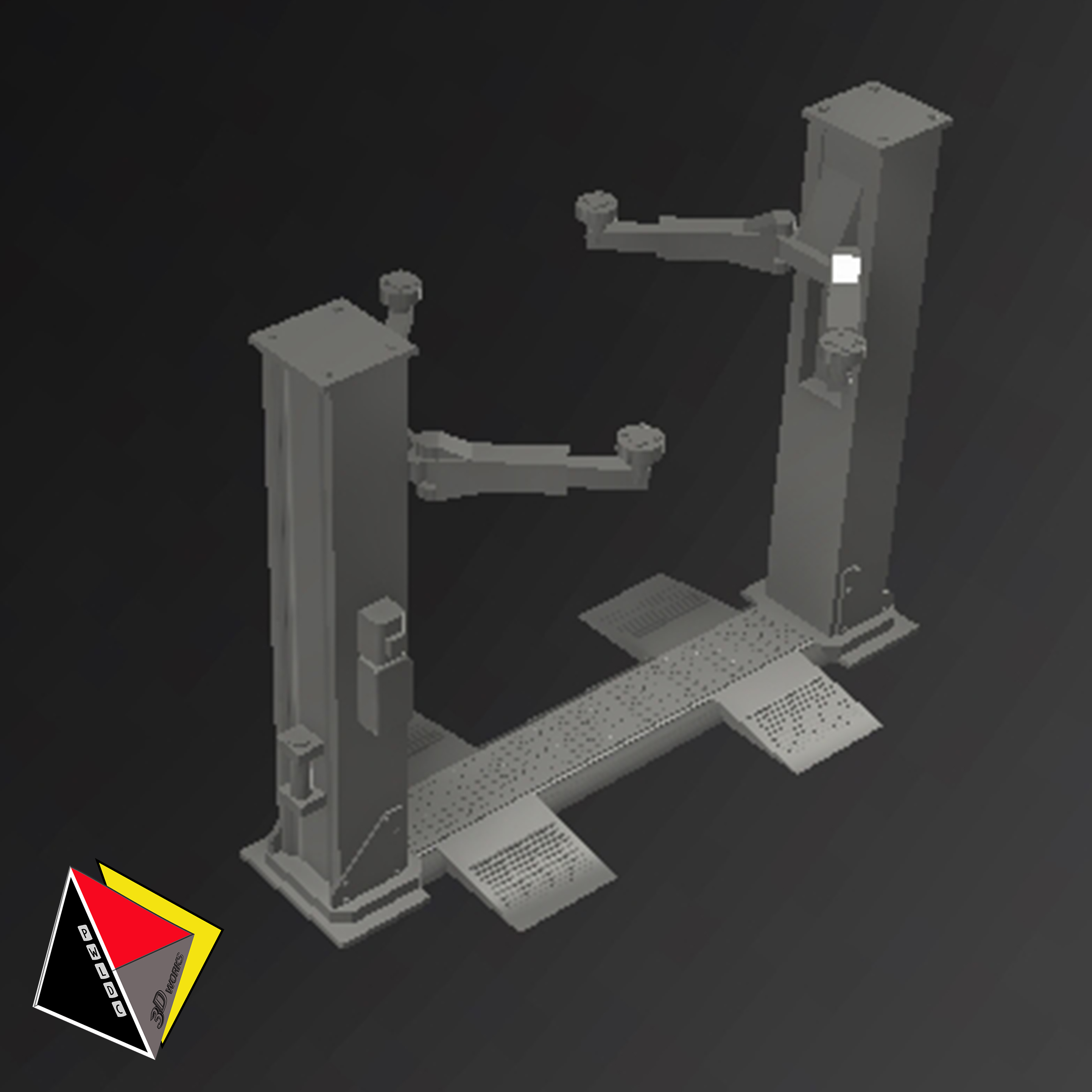 STL file Car Lift V2 Diorama's Part 164 Scale・3D printable model to ...