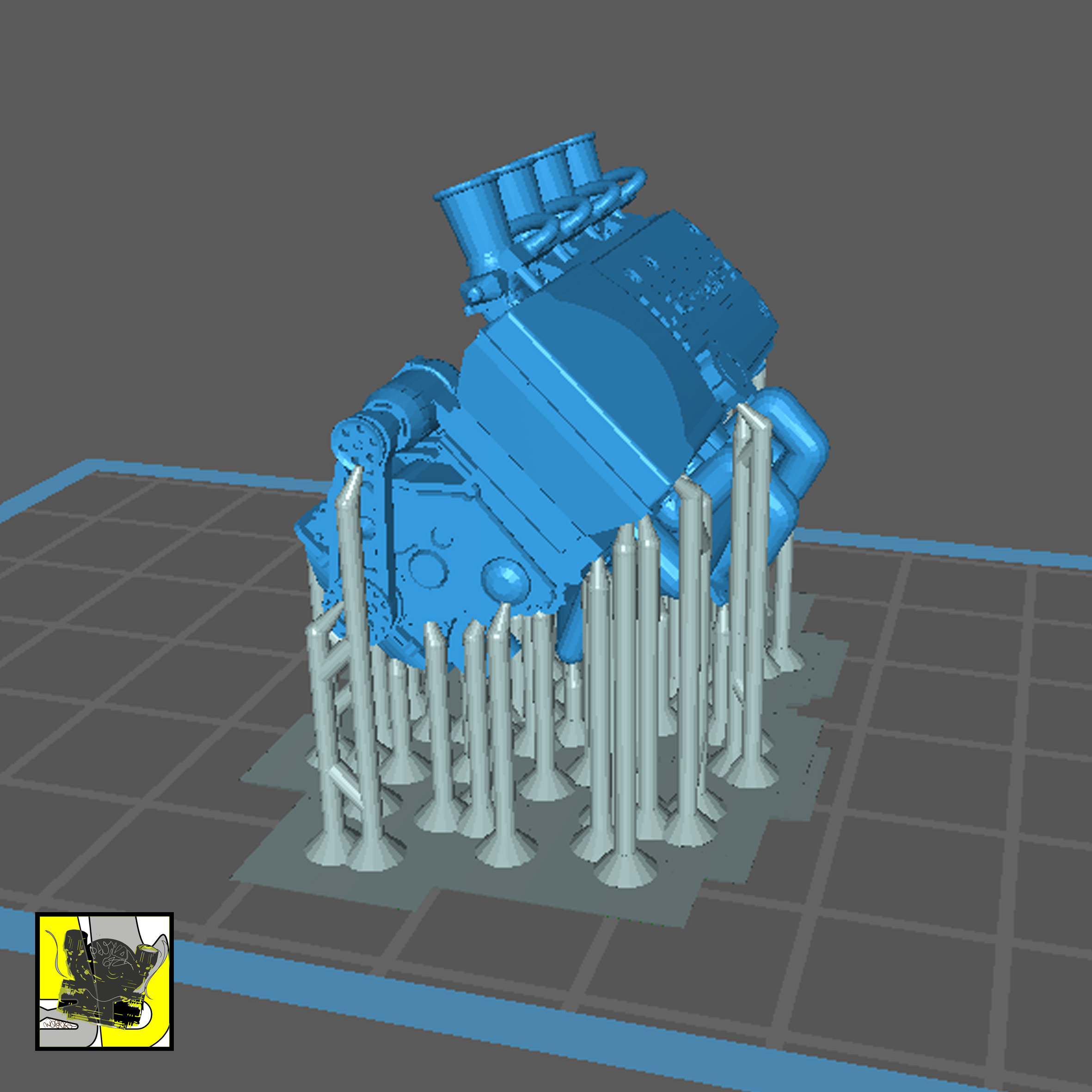 STL file 1/24 Scale Engine 3SGE Beams Engine (With Front Cover)・3D ...