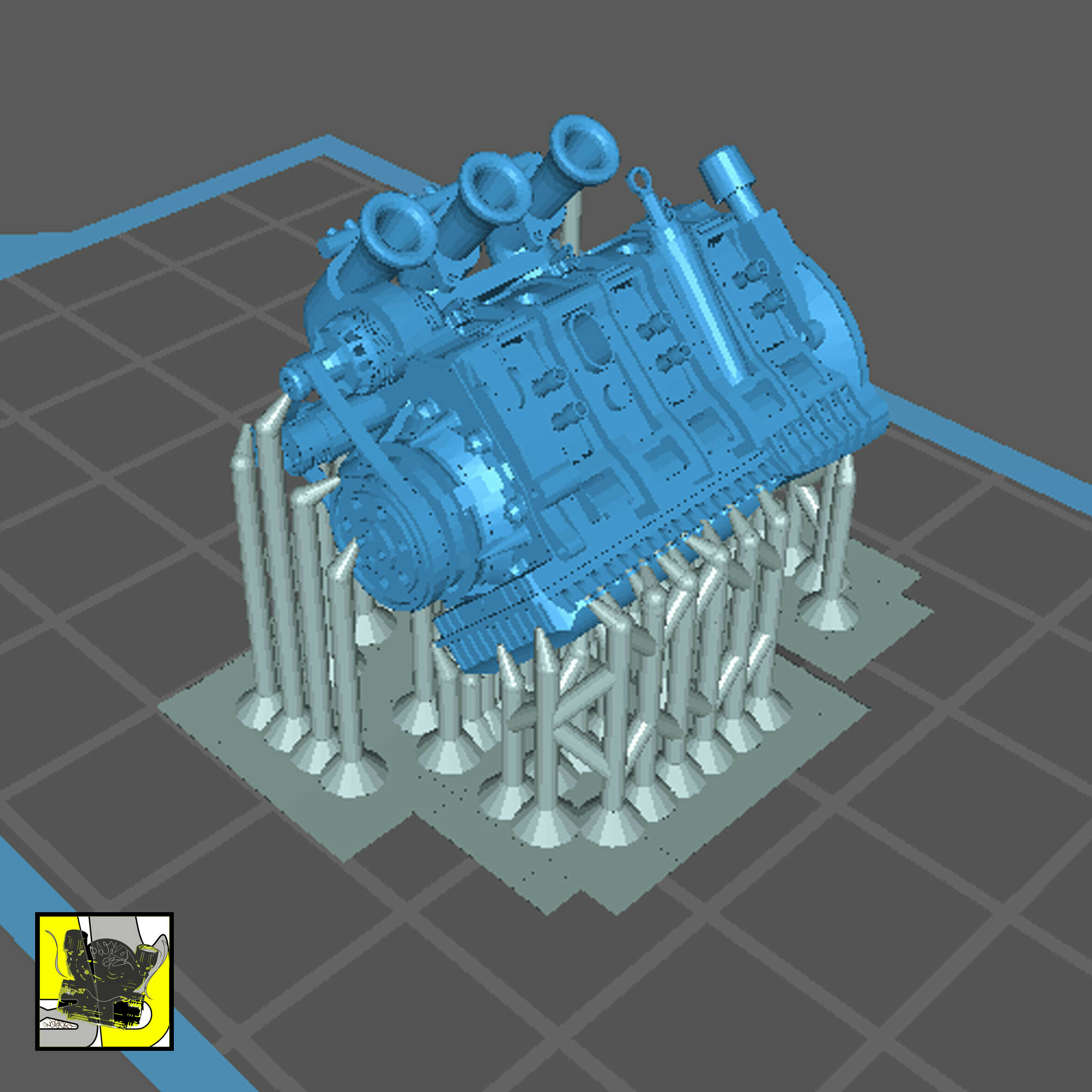 STL file 1/24 Scale Engine Mazda 13B 3 Rotor・3D print model to download ...