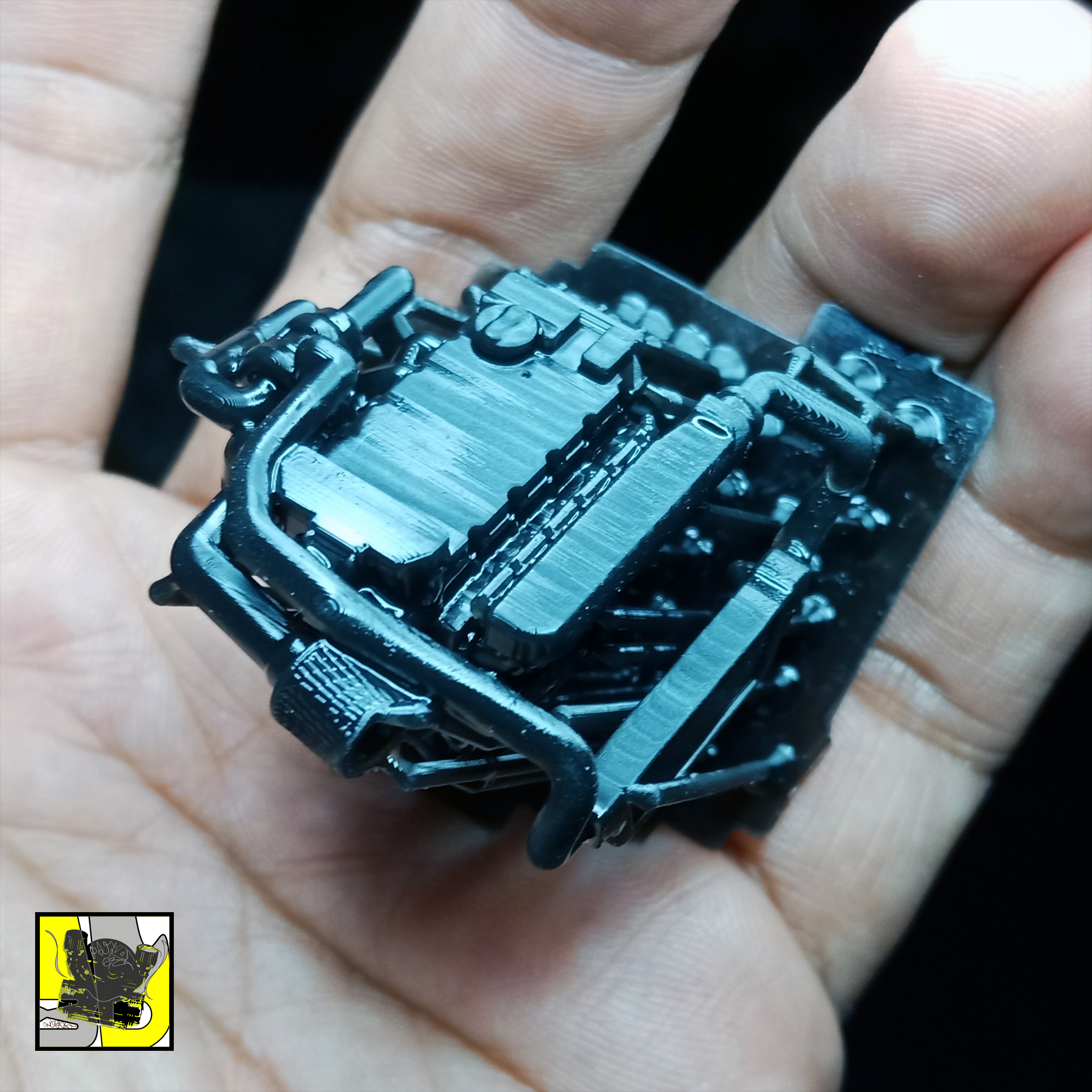 STL file 1/24 Volkswagen 20V Turbo Engine・3D printing idea to download ...