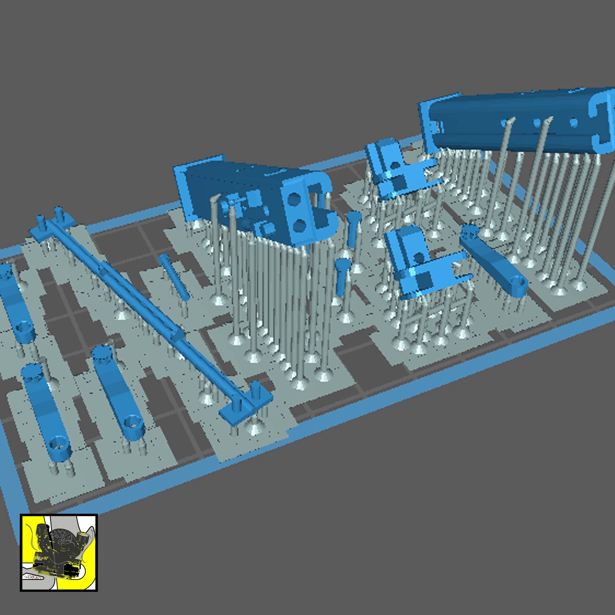 STL file Two Post Lift V3 164 Scale (Separate Files)・3D print model to ...