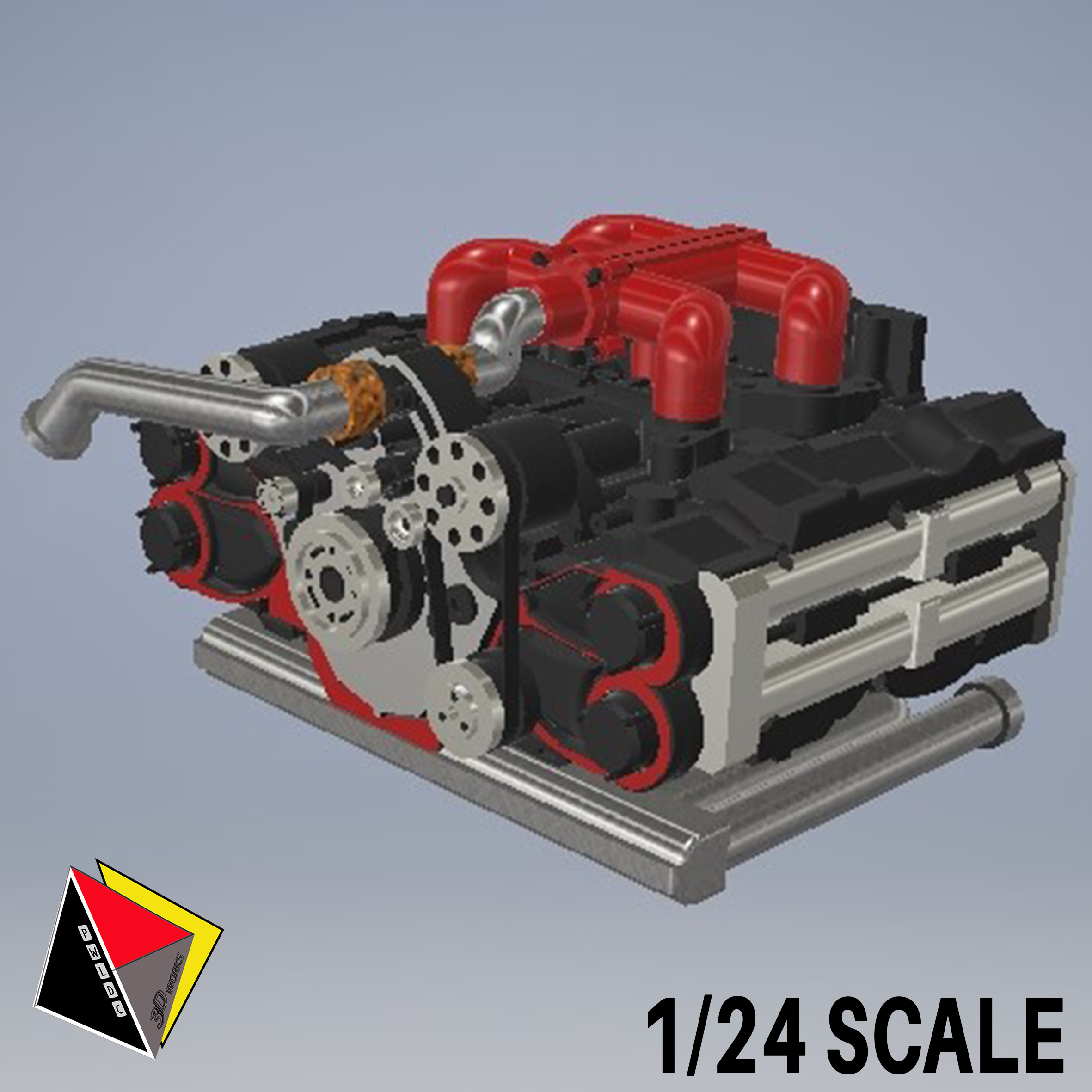 STL file 1/24 Scale Engine D4S Boxer Subaru Toyota Scion Frs・3D printer ...