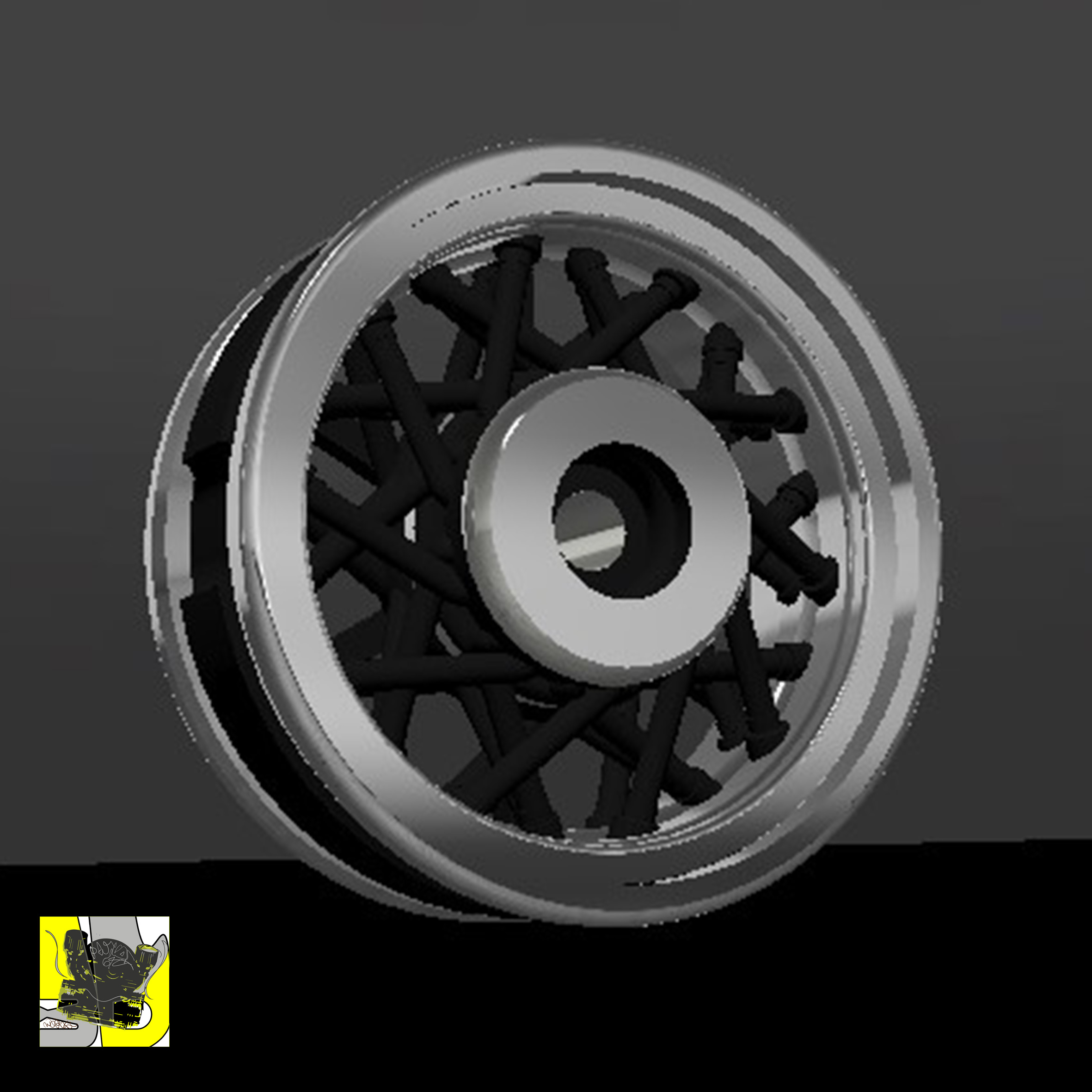 Free STL file 1/64 Scale Hot Rod Wire Rims 🥵・3D print model to download ...