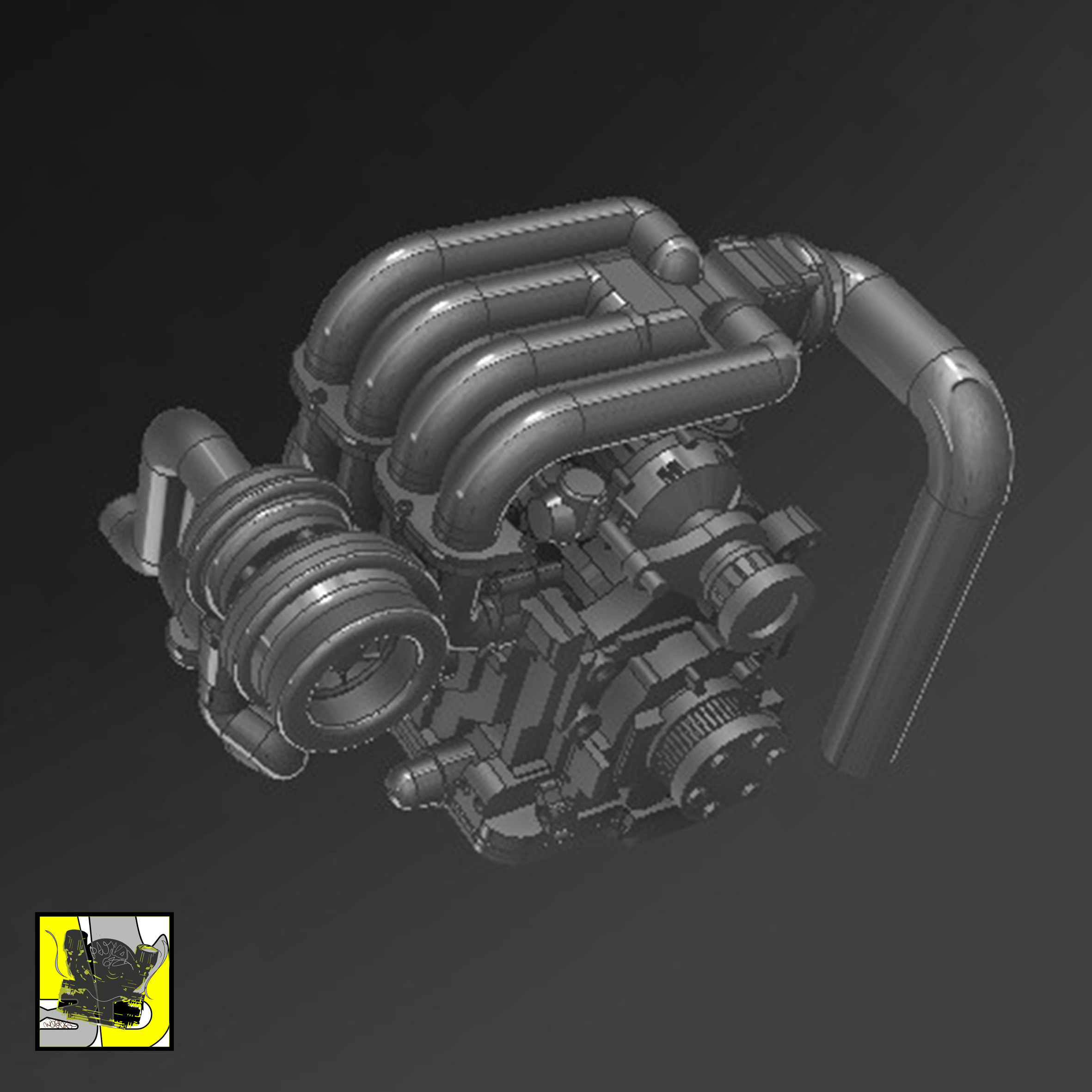 STL file 1/64 Scale Engine 13B Rotary Hot Wheels Mazda Savanna RX7 🥵・3D ...