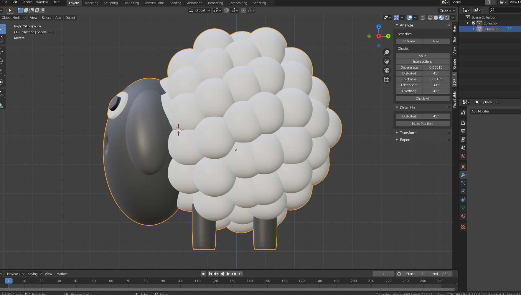 3D file Cute sheep. Blender and STL 🐑・3D printing design to download・Cults