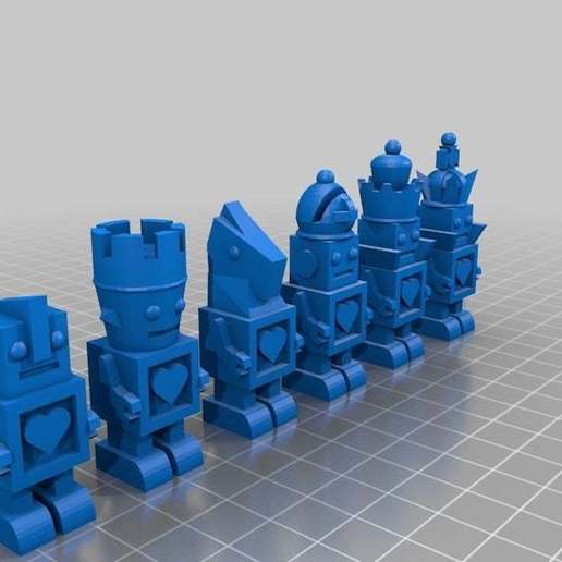 Download free OBJ file Bot Chess • 3D printing design ・ Cults
