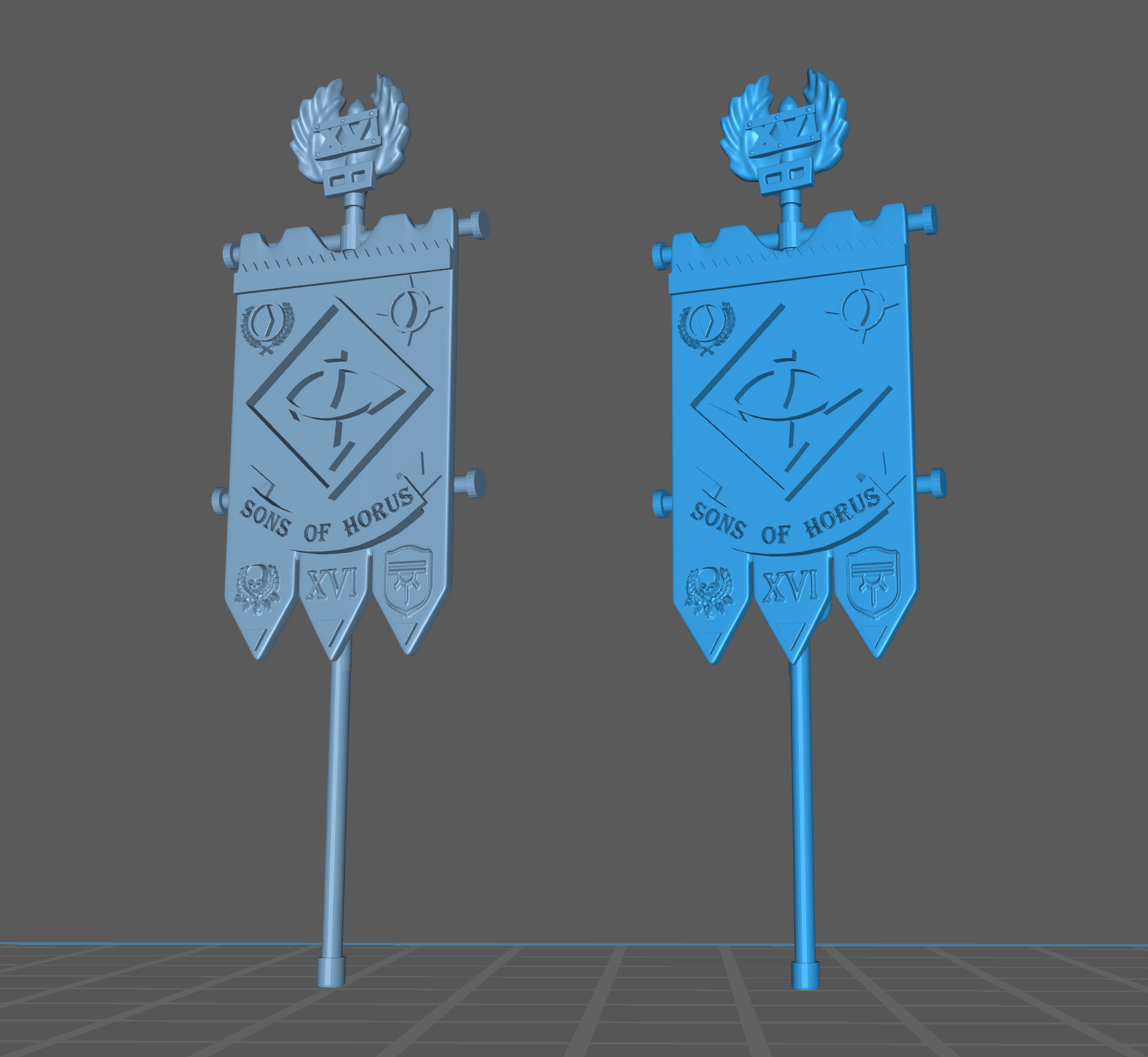 STL file Sons of Horus XVI Legion Banner 👽・Model to download and 3D ...