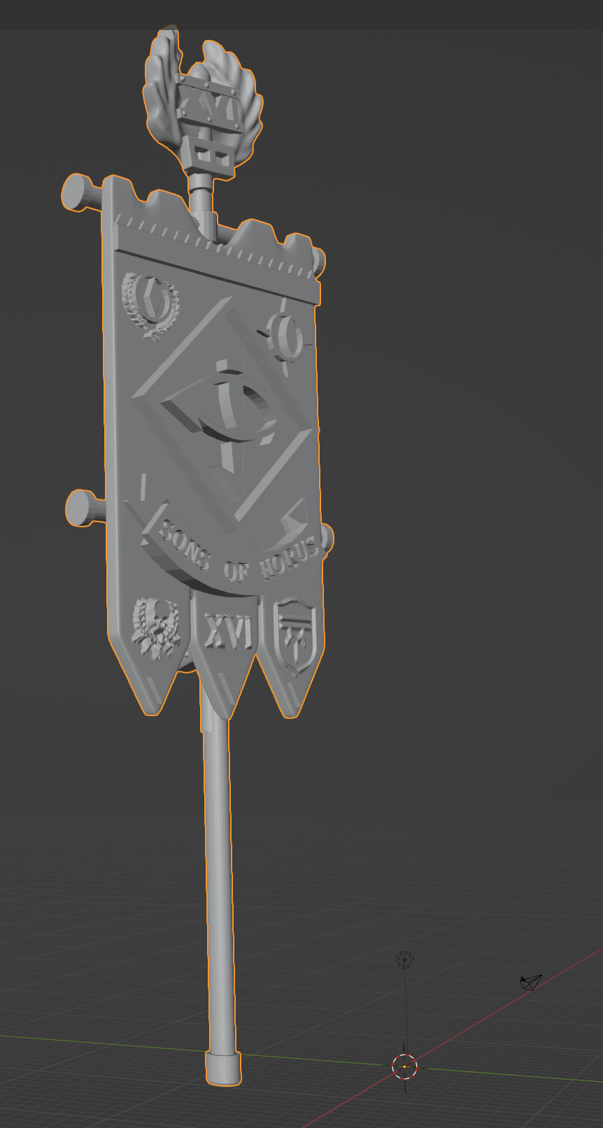 STL file Sons of Horus XVI Legion Banner 👽・Model to download and 3D ...