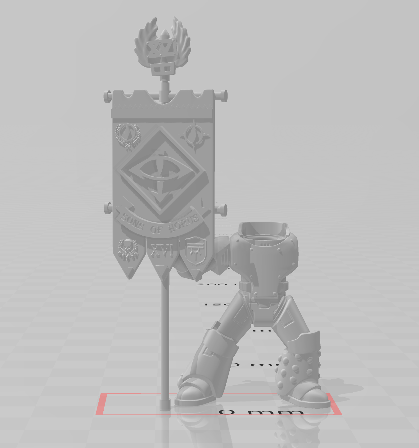 STL file Sons of Horus XVI Legion Banner 👽・Model to download and 3D ...
