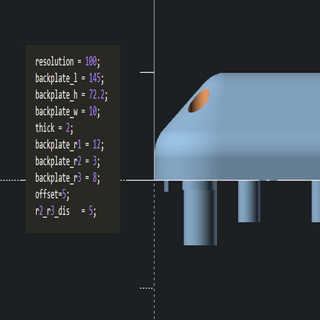 Free SCAD file Anbernic RG350 backplate generator・3D printable model to ...