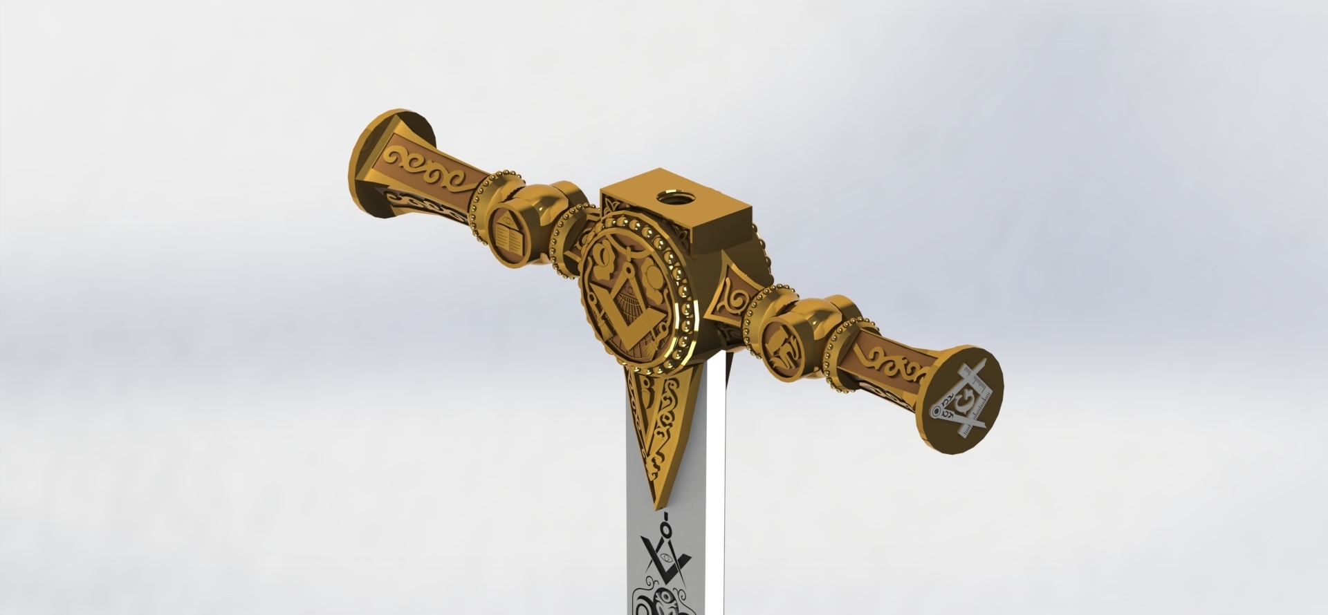3D file Masonic Ceremony Sword-Ready 3D Print・3D printing model to ...