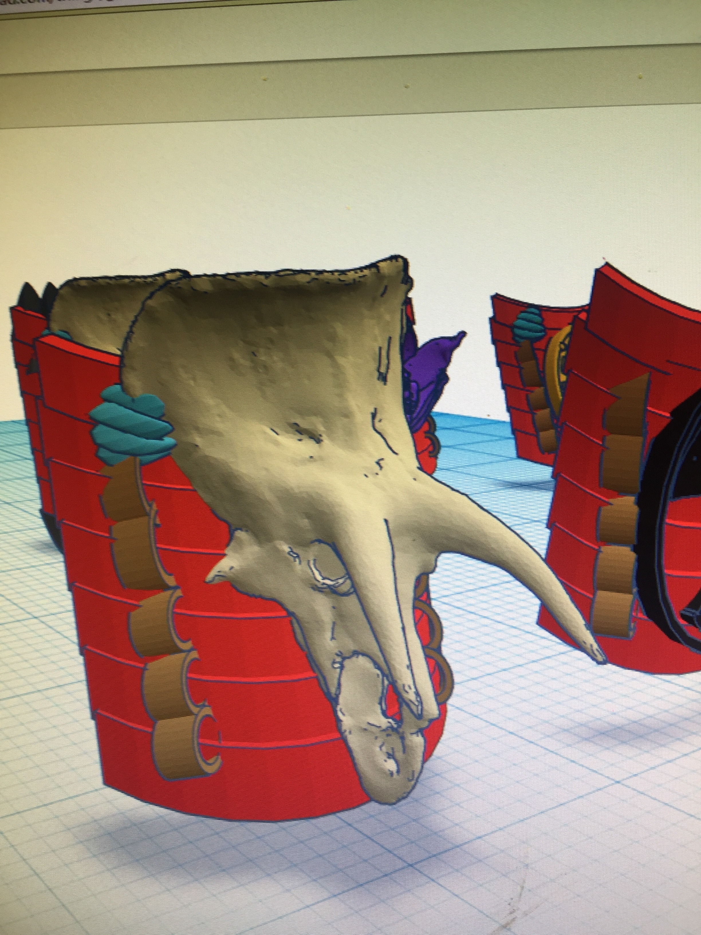 STL file tau epaulette triceratops・3D printer model to download・Cults