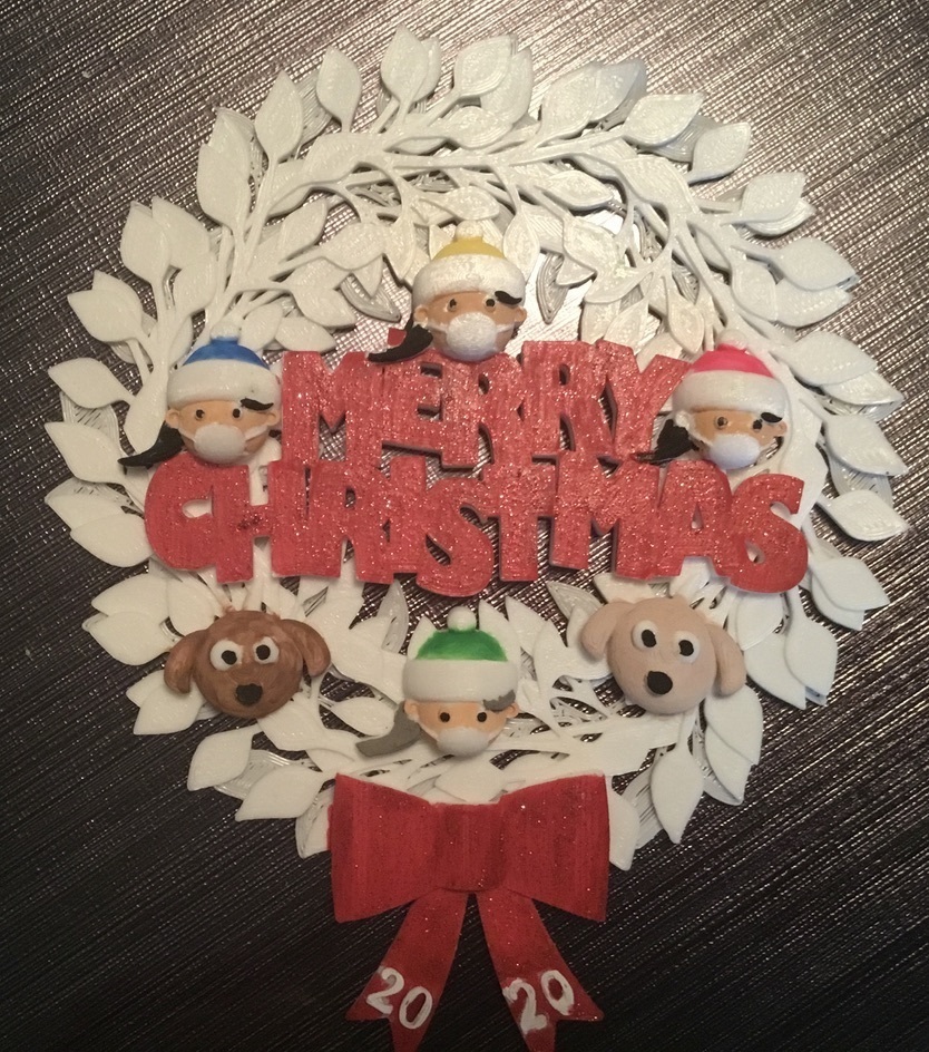 Free STL file Christmas Wreath 2020・Design to download and 3D print・Cults