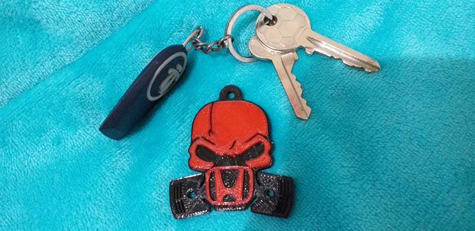 Free GCODE file KEYCHAIN HONDA SKULL・3D printing idea to download・Cults