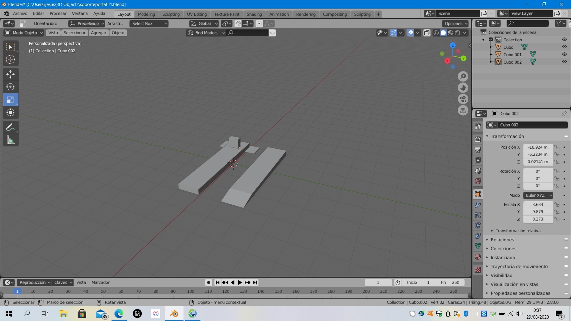 Free GCODE file portable support 🎲・Template to download and 3D print・Cults