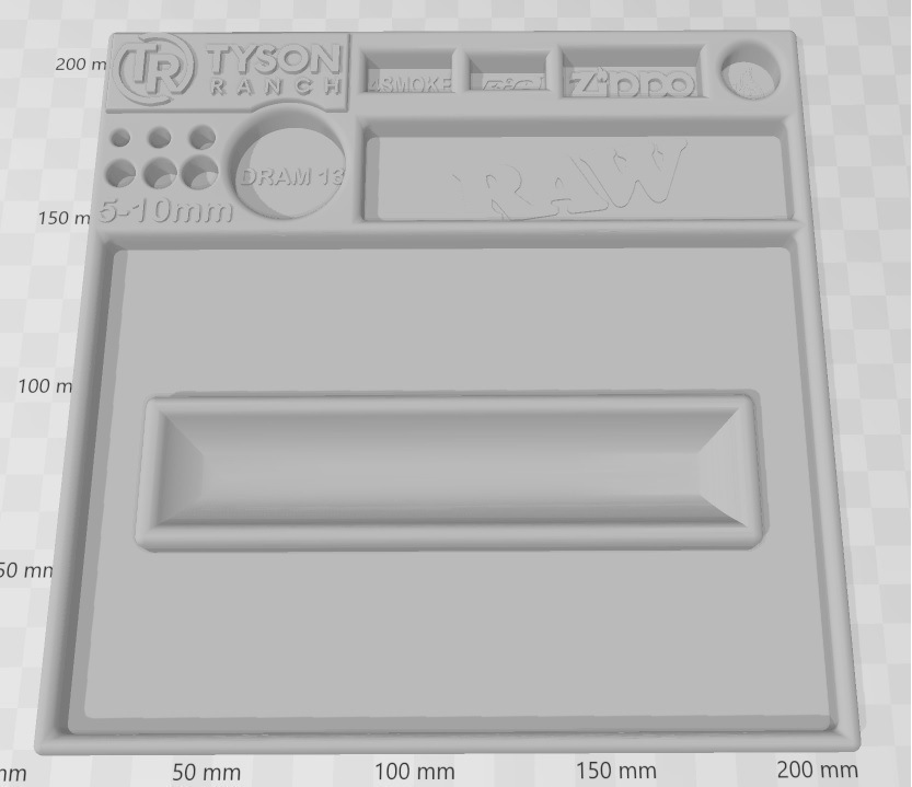 STL file Mike Tyson Ranch Marijuana Cannabis Rolling Tray・3D printer ...