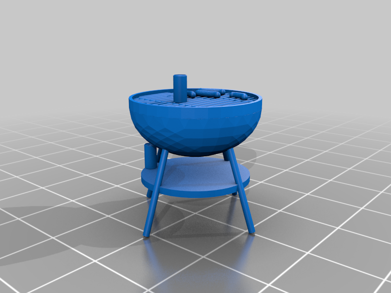 Free STL file Barbeque with sausages and cans・3D print object to ...
