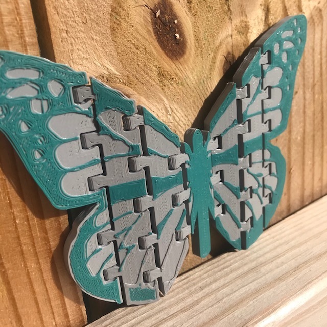 STL file FLEXI-BUTTERFLY, ARTICULATED BUTTERFLY, PRINT IN PLACE・3D ...