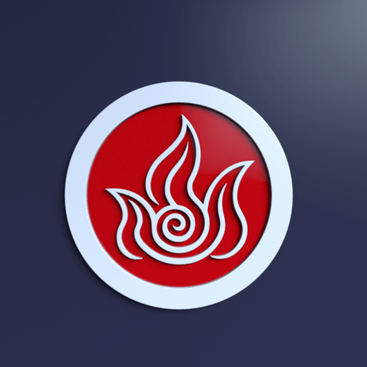 Download STL file ATLA Fire Nation Drink Coaster • 3D print template ...