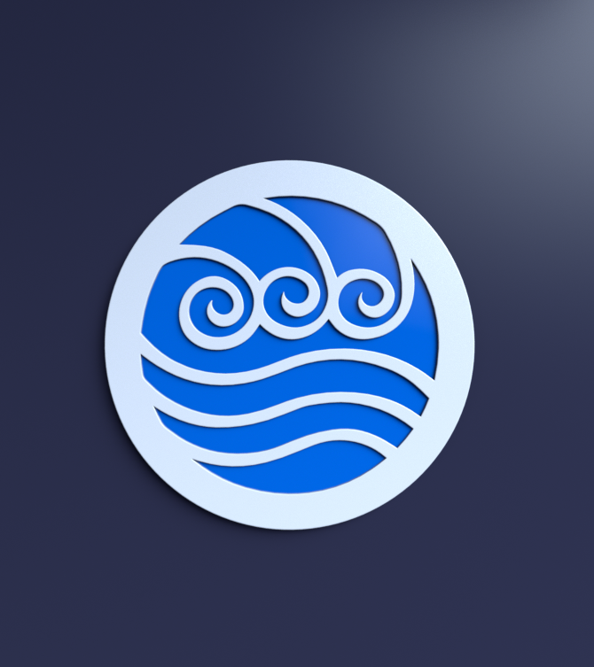 Файл STL ATLA Water Tribe Drink Coaster・3D-печатная модель для загрузки ...