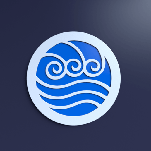 Download STL file ATLA Water Tribe Drink Coaster • 3D print model ・ Cults