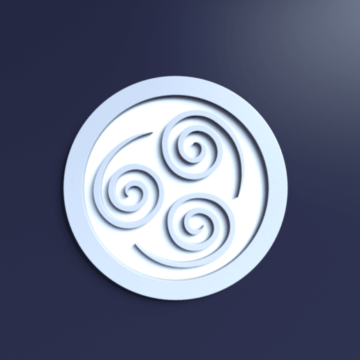 Download STL file ATLA Air Nomads Drink Coaster • 3D printing object ...