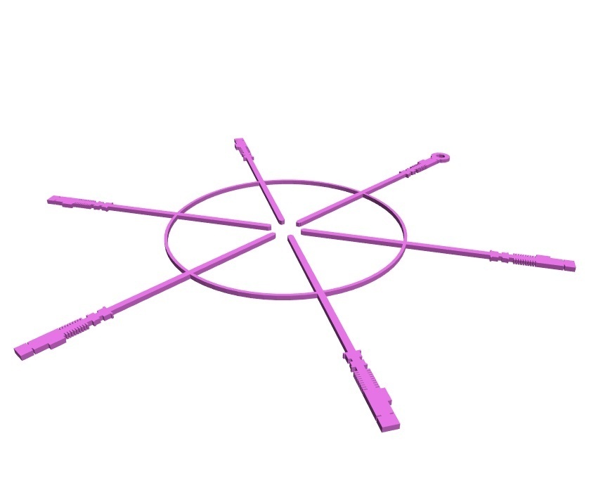 Free 3D file Lightsaber Snowflake・3D printable design to download・Cults