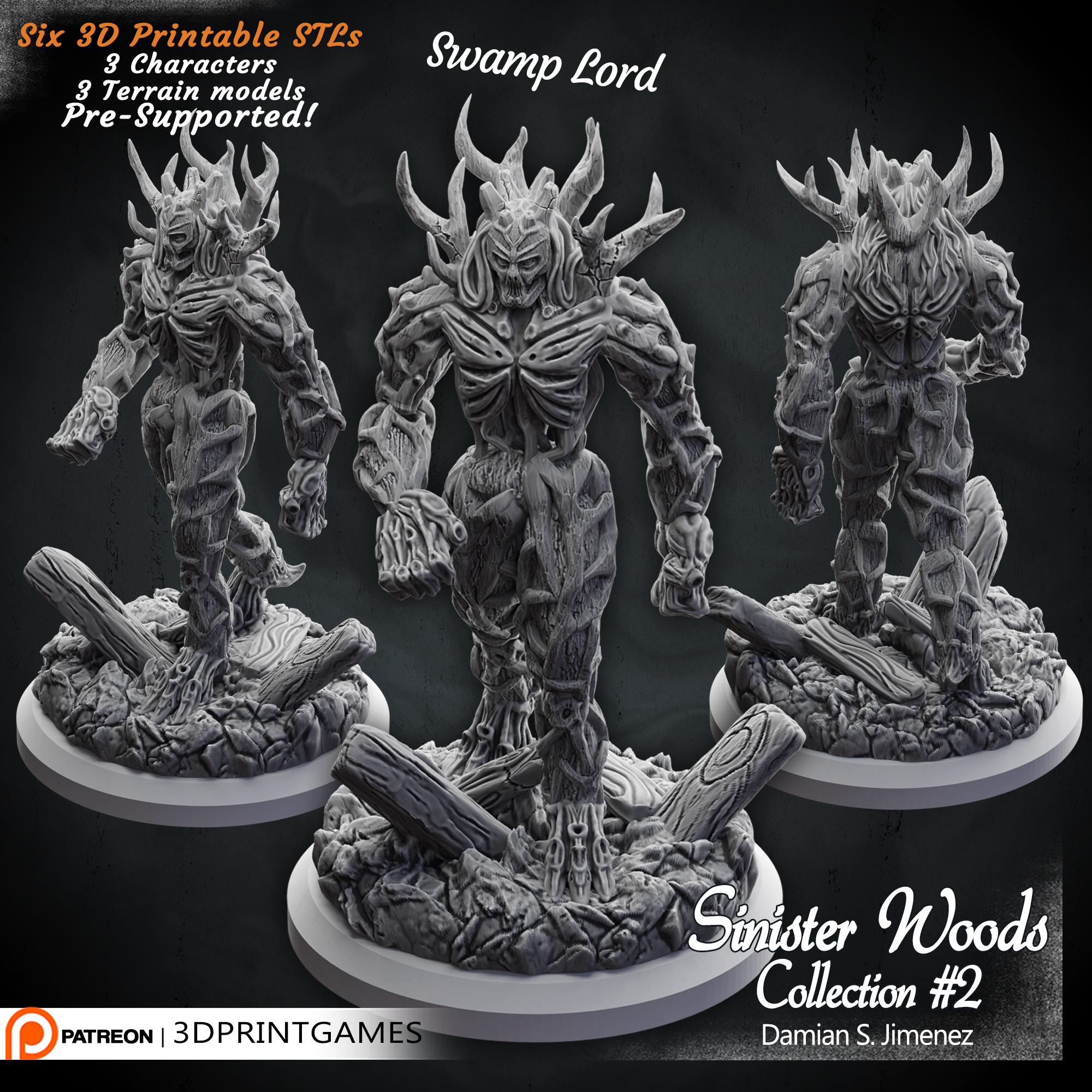 3D file Swamp Lord - Swamp Thing 3D Printable model | Pre supported ...