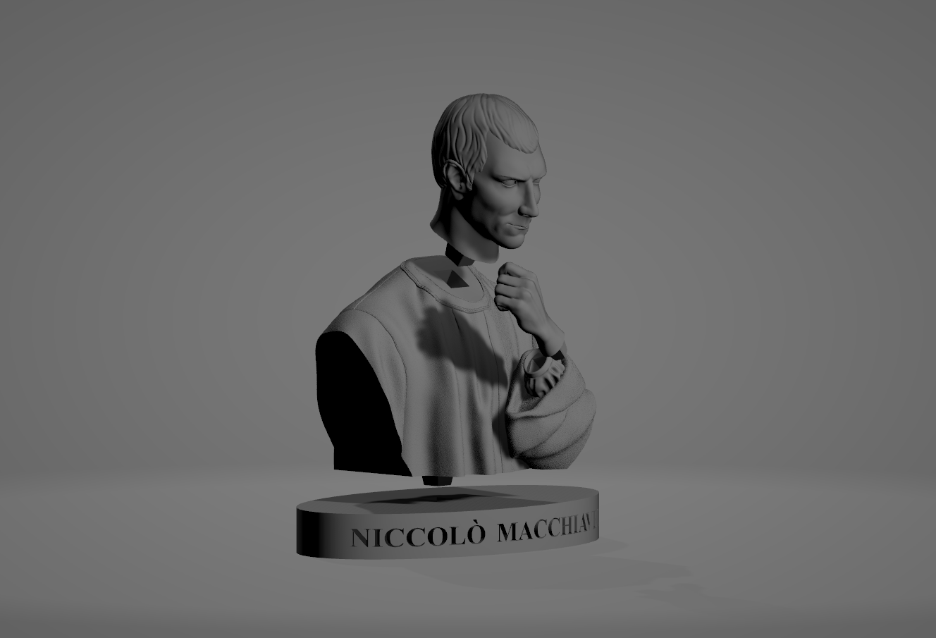 Файл OBJ Niccolò Machiavelli 3d Model Sculpture 🗿・Модель для загрузки и ...