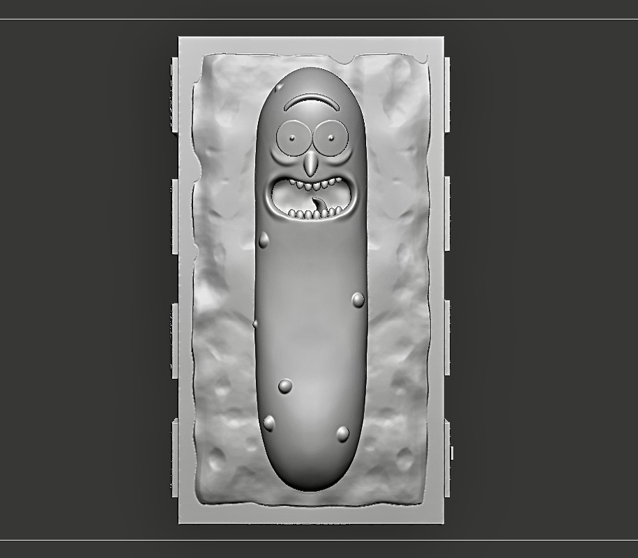 STL file Pickle Rick in Carbonite・3D printer model to download・Cults