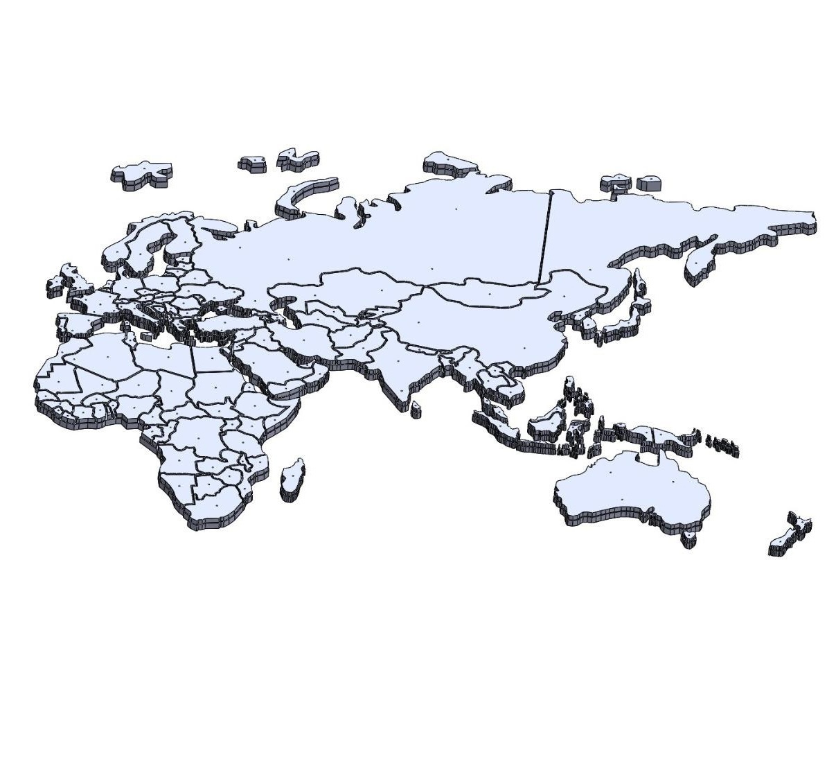 STL file World Map For Travellers・3D printer design to download・Cults
