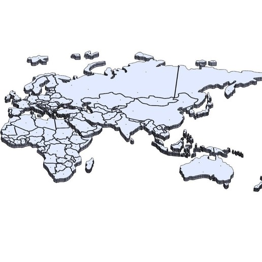 Download STL file World Map For Travellers • 3D printing object ・ Cults