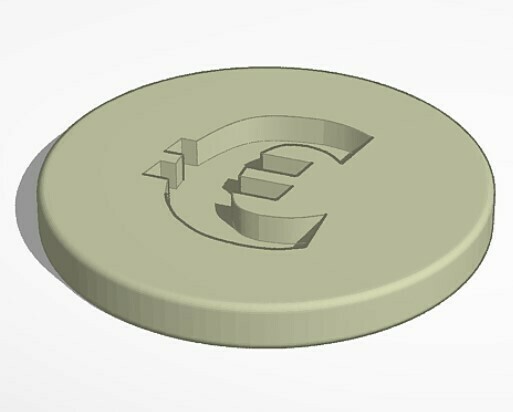 Free 3D file Euro Coin for Shoppimg Cart 💶・Object to download and to 3D ...