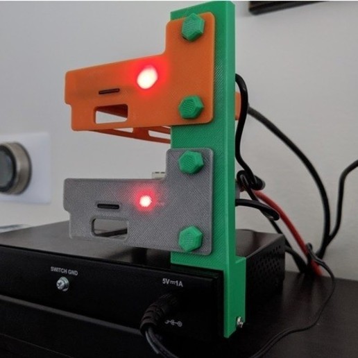 Download free STL file Raspberry Pi Server Rack Style Switch Bracket ...