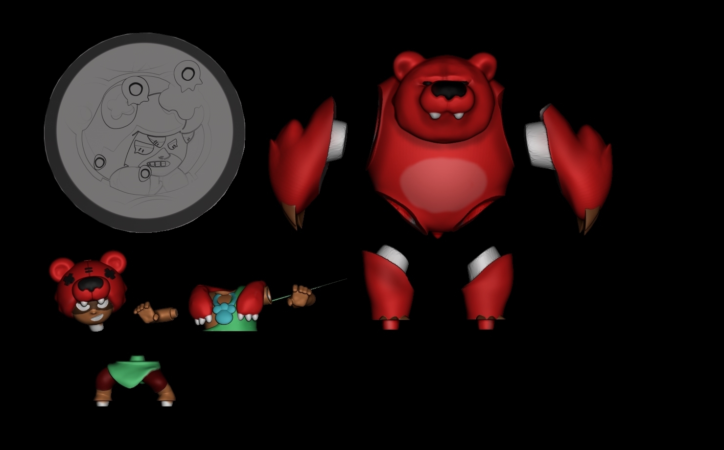 STL file nita -brawl stars・3D printable model to download・Cults