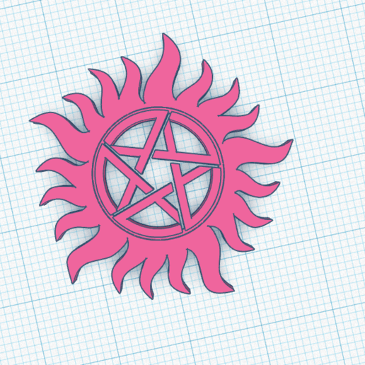 Download free STL file Supernatural Anti-Possession keychain • 3D ...
