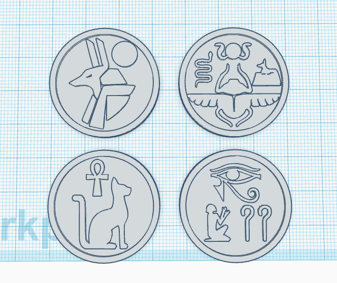 STL file Egypt symbols coin・3D print object to download・Cults