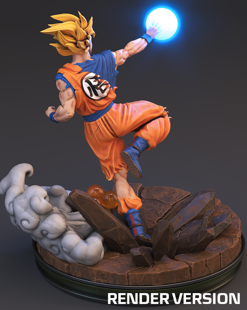 STL file Goku - SS2・3D printer model to download・Cults