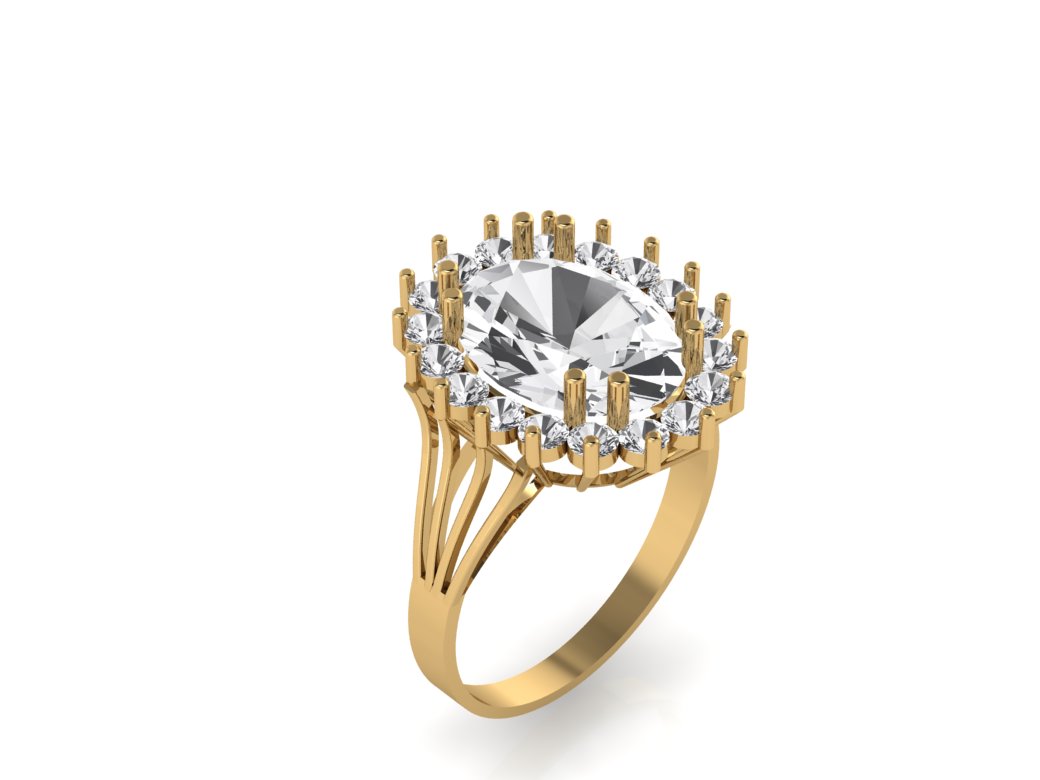 STL file diamond ring・3D print design to download・Cults