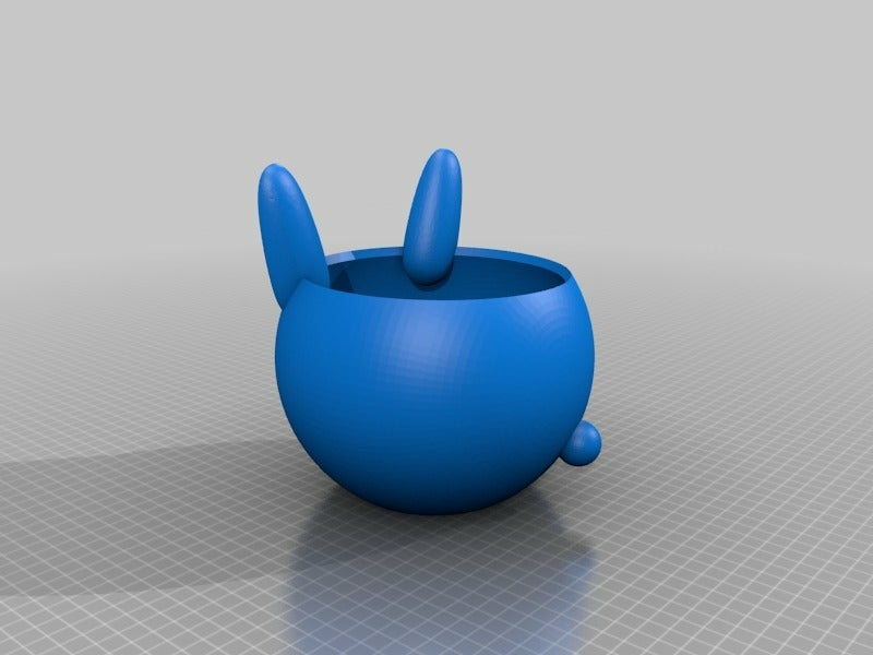 Free STL file Cute Rabbit Pot - wider base 🐇・3D printable design to ...