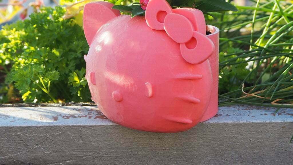 Free STL file Hello Kitty Planter - now small and medium size! 👋・Design ...